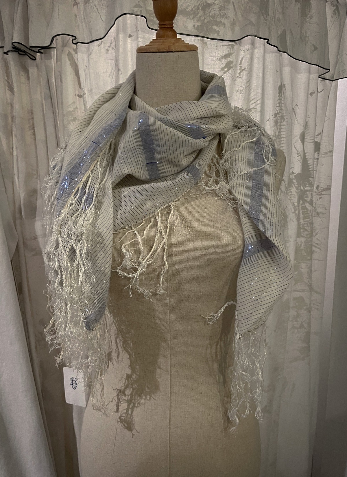 Shiny Pastel Purple Large Fringe Scarf | Queens