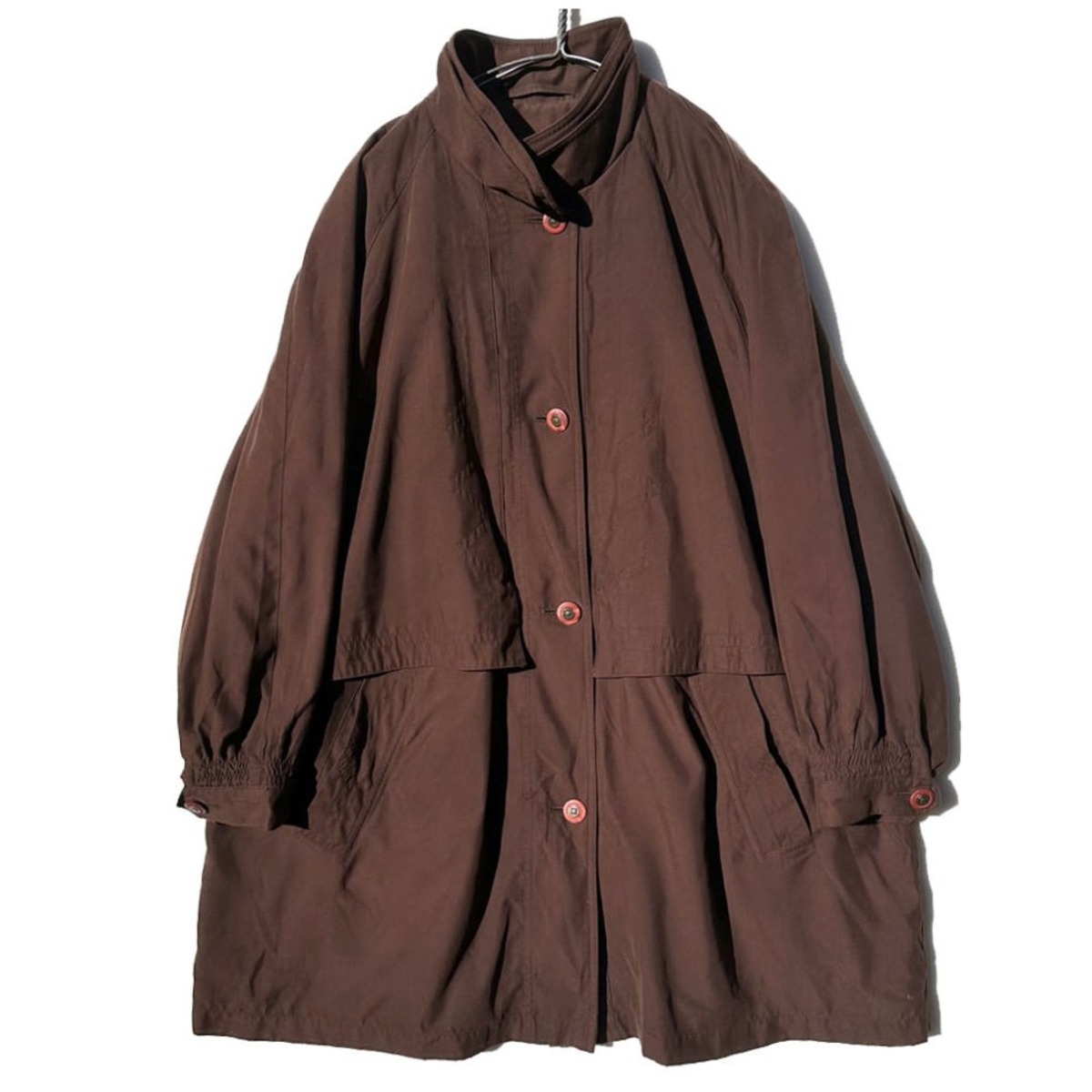 [Fitting Image] Vintage Peach Skin Stand Collar Half Jacket [1990s ...