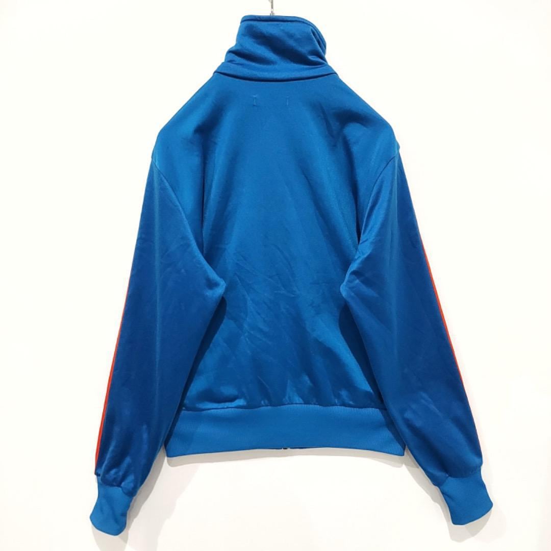 adidas アディダス トラックジャケット 古着 刺繍 青 赤 12657 adidas アディダス トラックジャケット 古着 刺繍 青 赤 12657