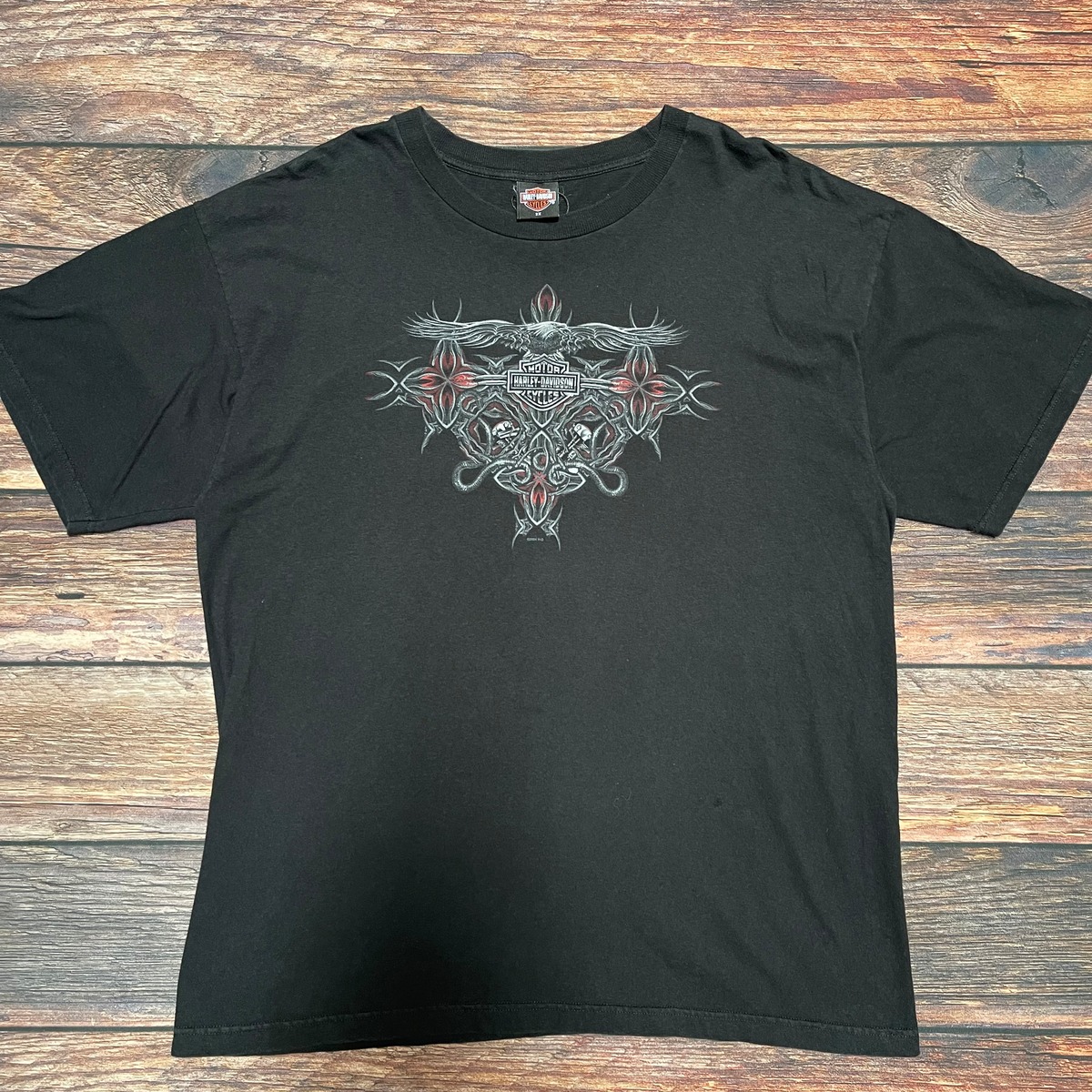 00‘s USA製 ハーレーダビッドソン 両面プリントTシャツ ブラック 2XL | 古着屋DIGDIG
