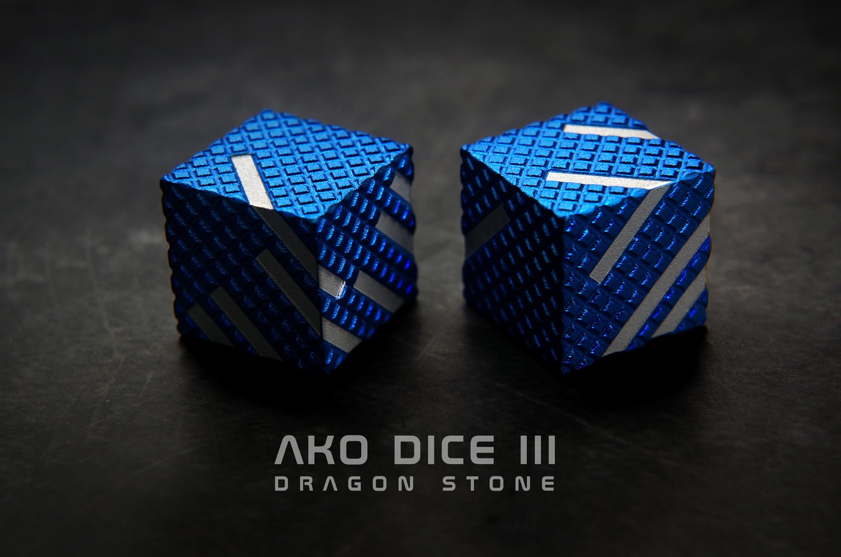 AKO DICE Ⅲ [1個]：BLUE (ALUMINUM) | Dice Dragon