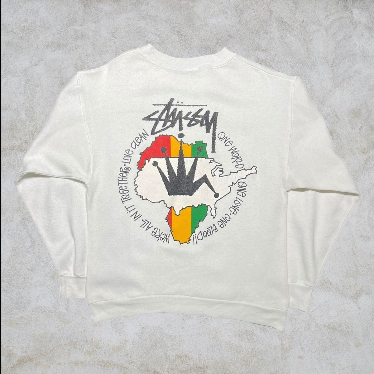 80’s old stussy Rasta Design Sweat 黒タグ | curb