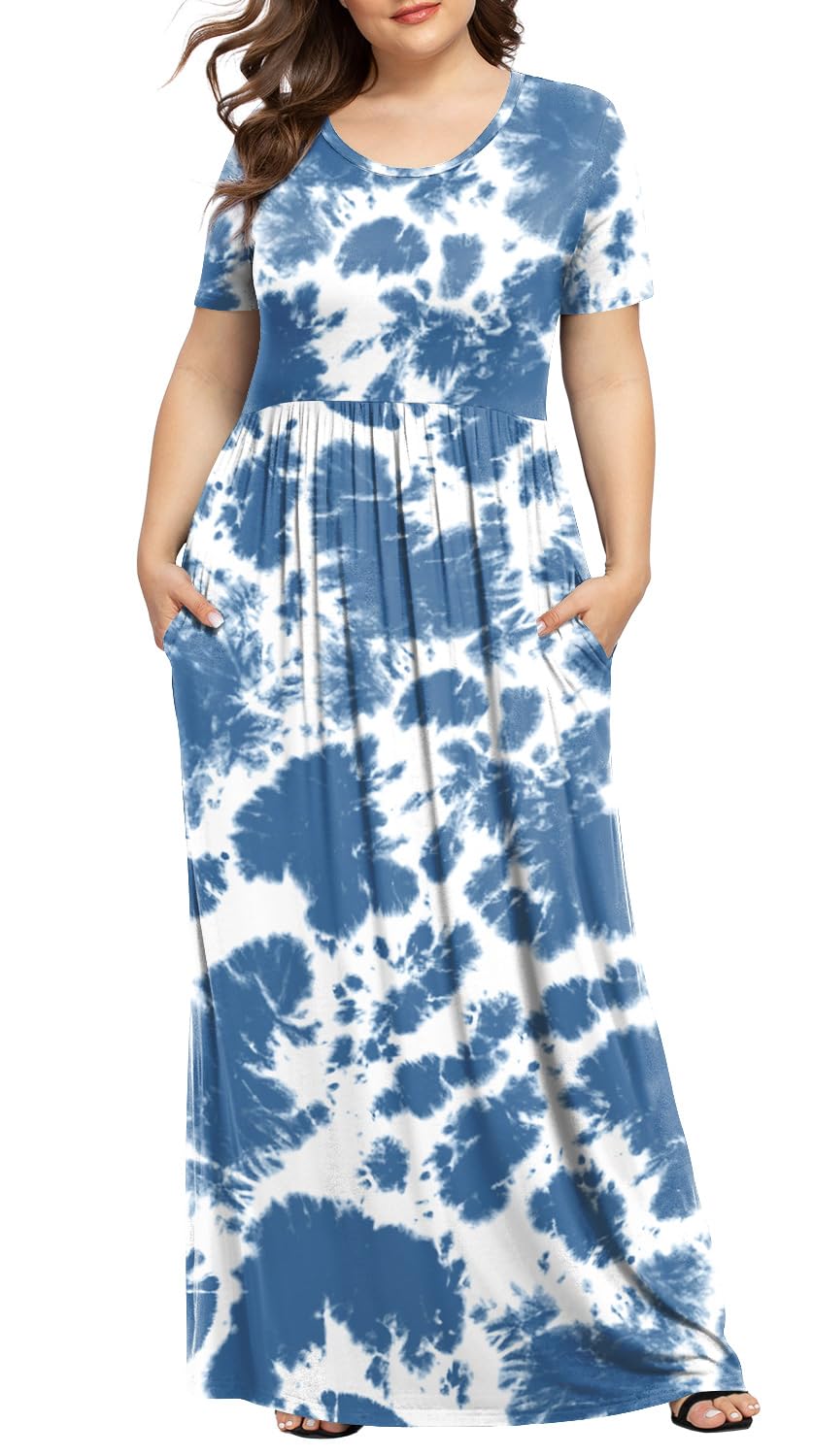 Longyuan Plus Size Summer Dresses Woman Cover Up Maxi Comfort Lounge ...