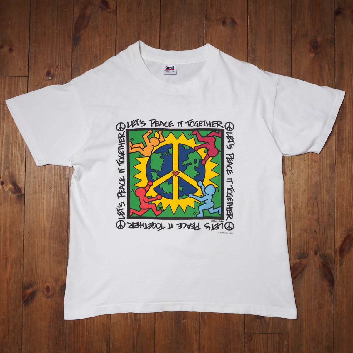 90’s “Let's Peace It Together” T-shirt | 古着屋シミー