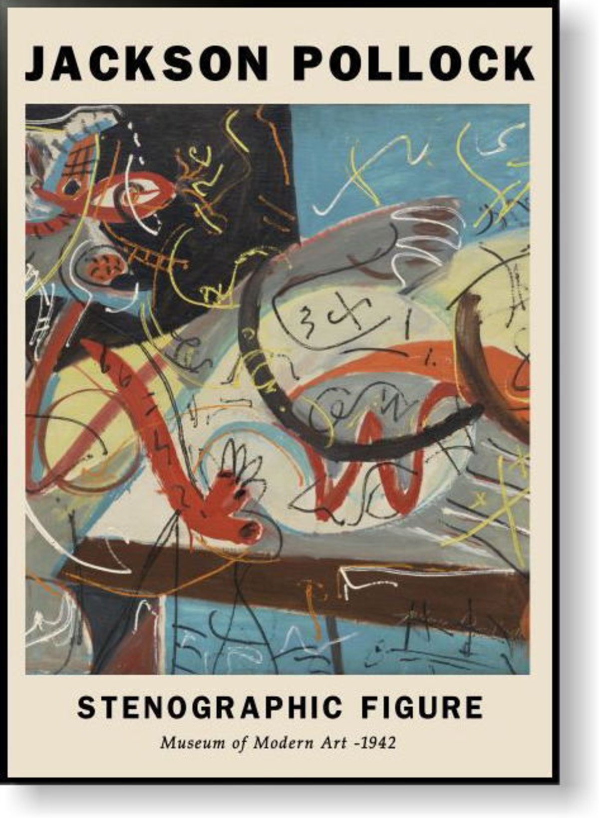 ジャクソン・ポロック *Stenographic Figure【ポスター＋フレーム】約 43 x 61 cm | アール・アート