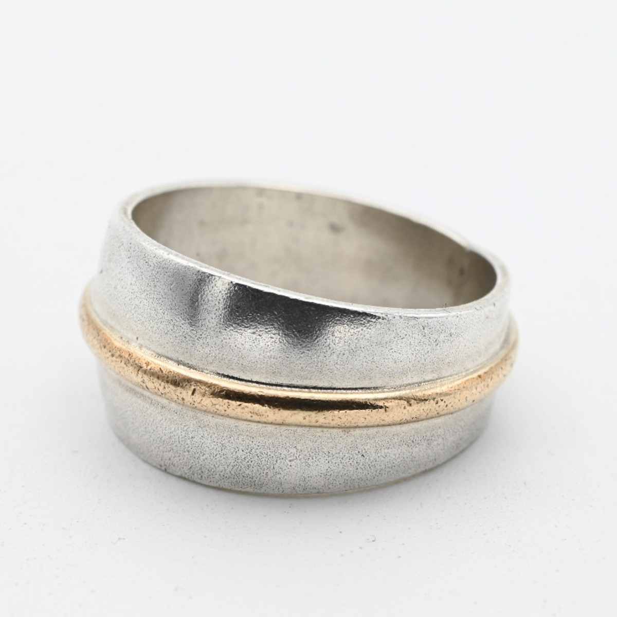 12K Gold/ Silver Two Tone Ring By S.Skeet #11.0 / USA | DÉMODÉ-Vintage ...