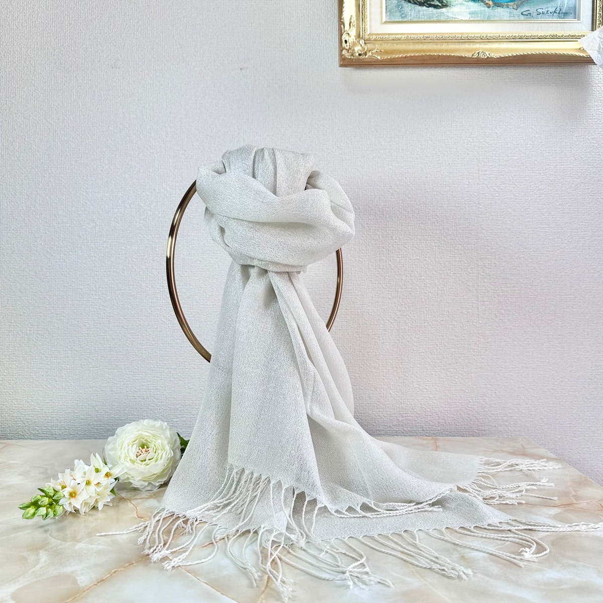 【841】シルバーラメストール | BELLA GENTE