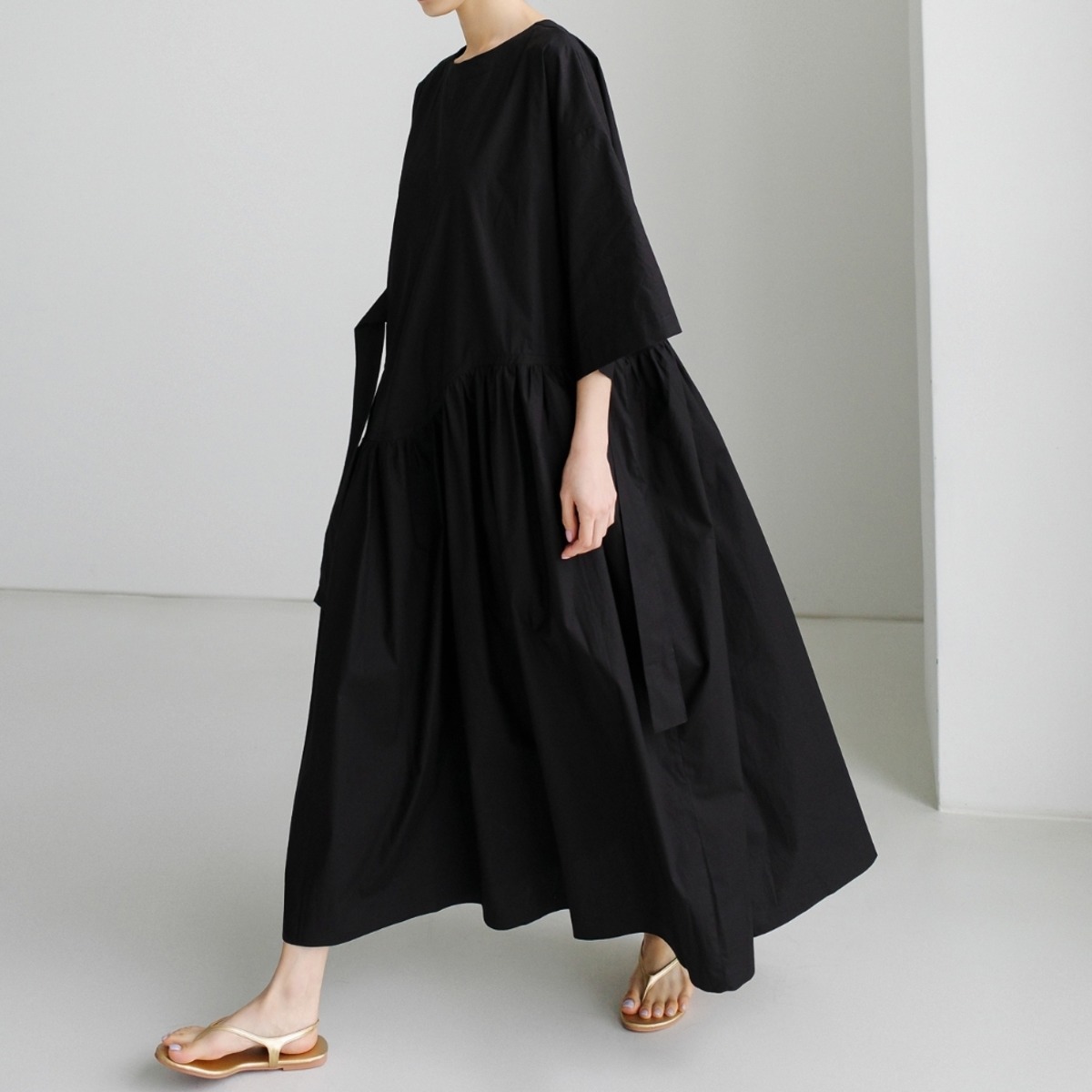 waist ribbon volume one-piece | colorer