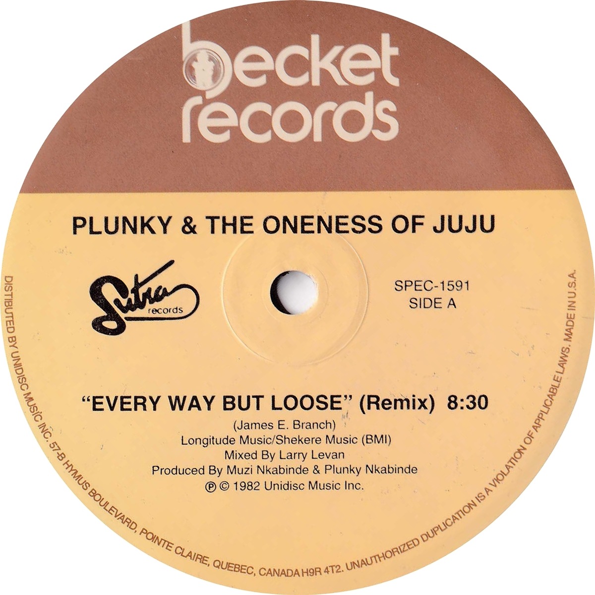 Plunky & Oneness Of Juju – Every Way But Loose (Remix) | First Floor Records / Used House vinyl ...