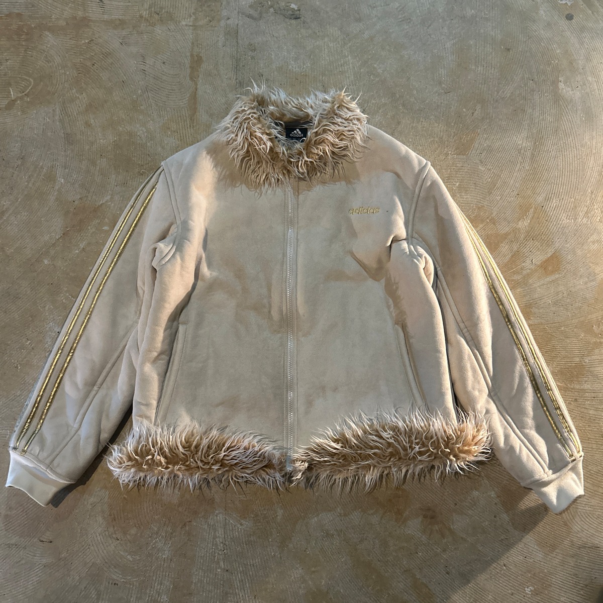 00's adidas fur blouson jacket