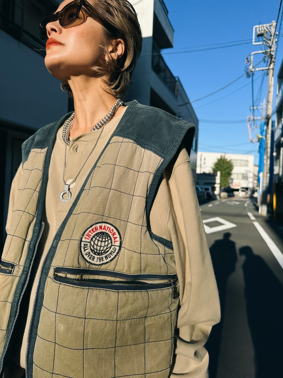 （OT1129） Combi fabric vest | OVERLAP CLOTHING