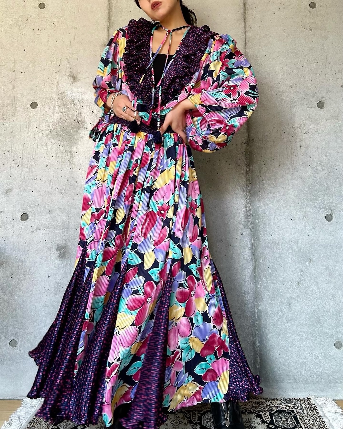 1980's textile design one-piece | garde