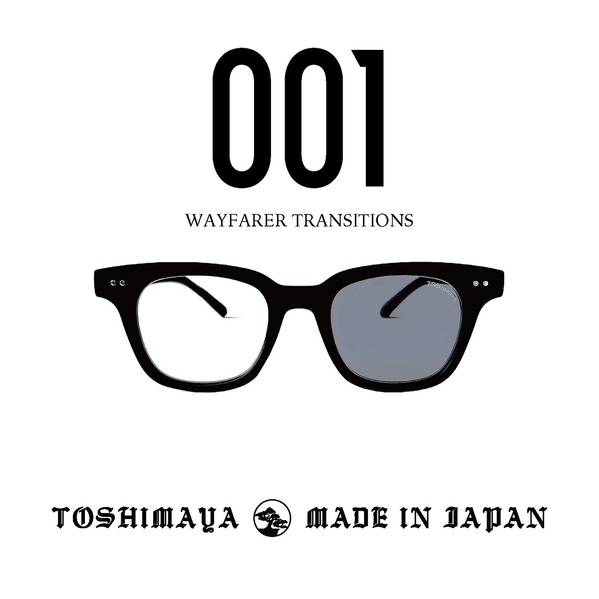 001 TOSHIMAYA WAYFARER TRANSITIONS 調光サングラス | TOSHIMAYA