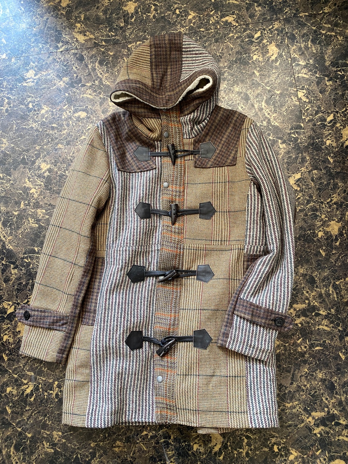Harris Tweed remake coat/ハリスツイード/リメイク/ダッフルコート/ウール | used.memento