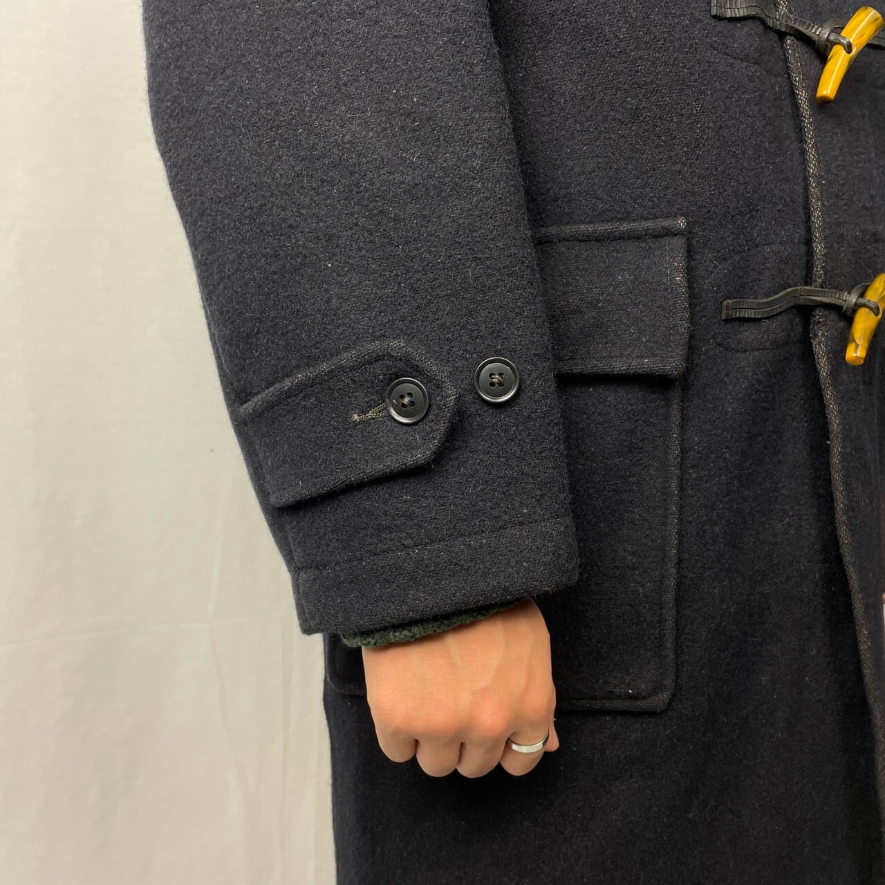 60年代 英国製 GLOVERALL グローバーオール メルトンダッフルコート ウールコート メンズM相当 古着 60s ヴィンテージ VINTAGE フード付き 紺色【コート】/ネイビー ...