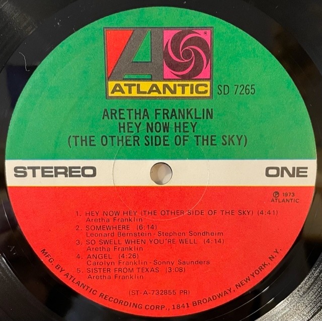 ARETHA FRANKLIN "HEY NOW HEY" LP | EAD RECORD