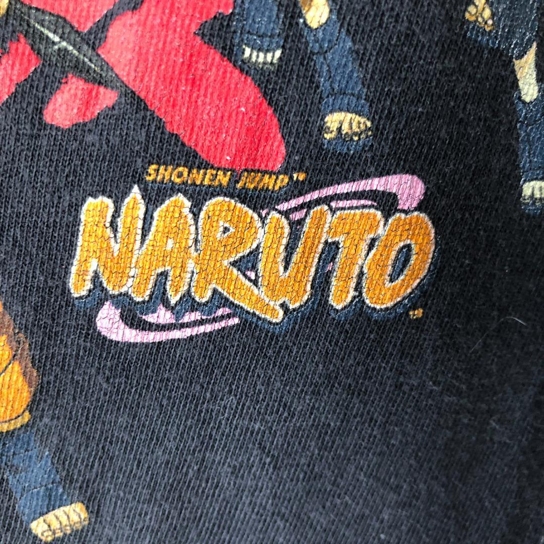 XZ115 00s ナルト NARUTO アニメ Tシャツ 古着 全員集合 黒T XZ115 00s ナルト NARUTO アニメ Tシャツ 古着 全員集合 黒T