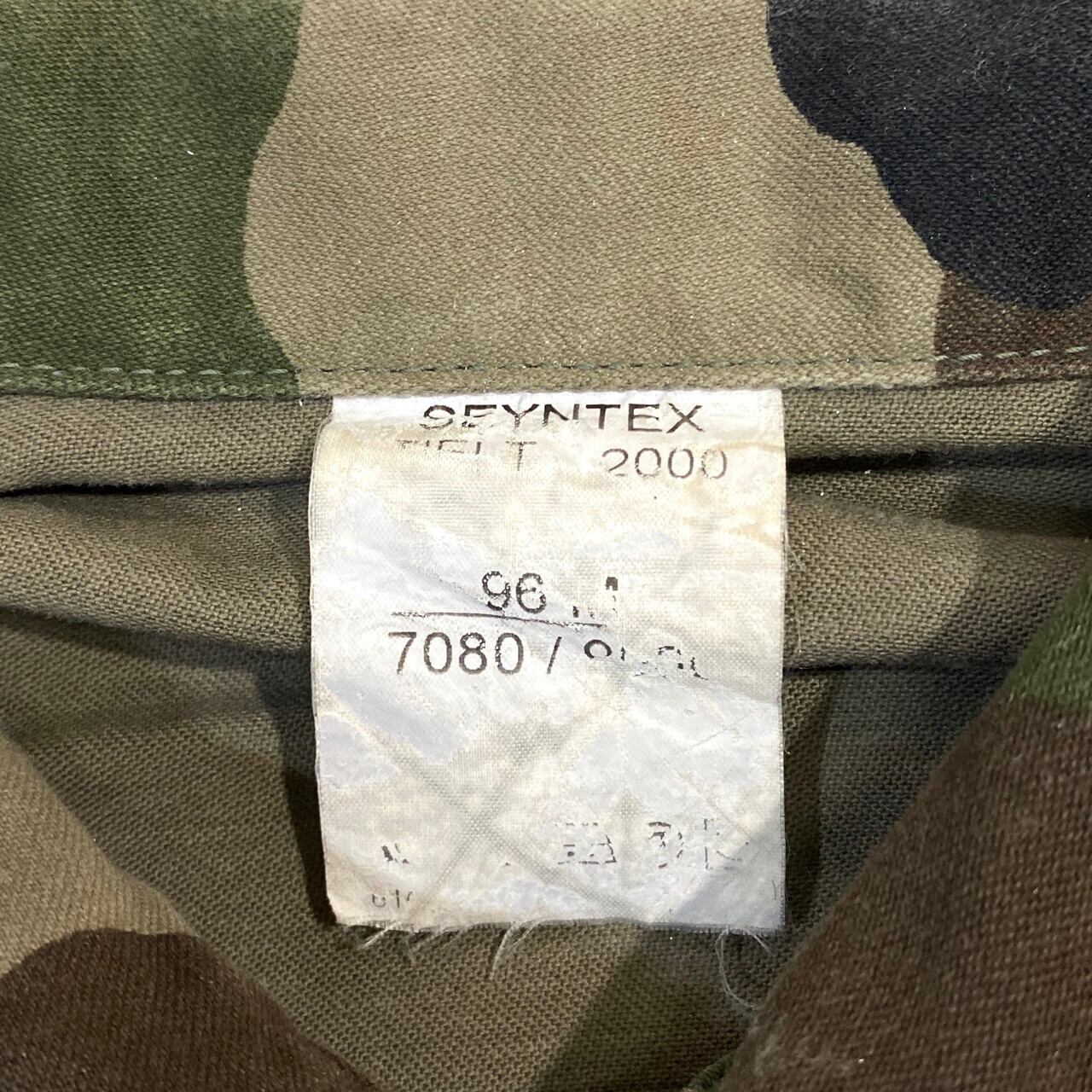 00年製 SEYNTEX フランス軍 実品 フレンチアーミー ミリタリージャケット ウッドランドカモ 迷彩柄 96M メンズM相当 古着 ...