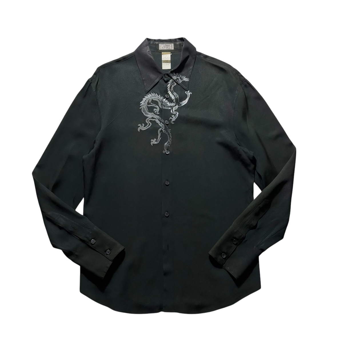 vintage GIANNI VERSACE Dragon embroidery shirt | NOIR ONLINE