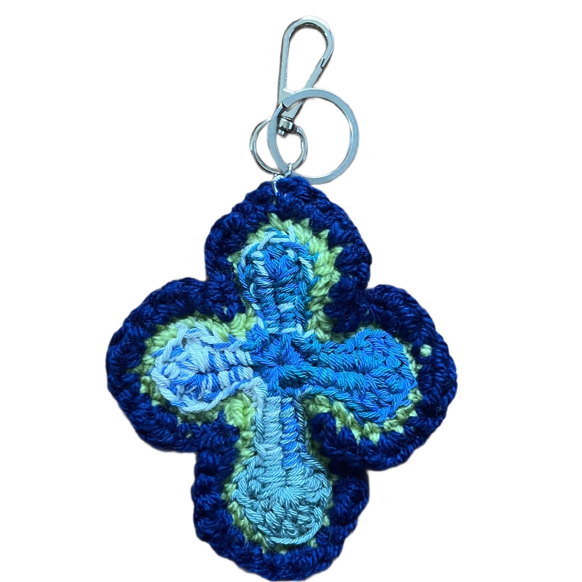 "Y.A.R.N. Collection" 3D Cross Handmade Knit Key Holder(unisex) | Y.A.R.N.