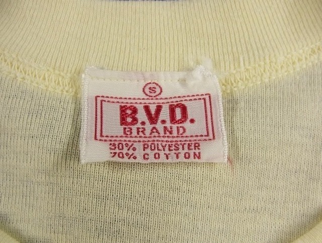 70's B.V.D.BRAND ヴィンテージ Tシャツ | CYCLONE