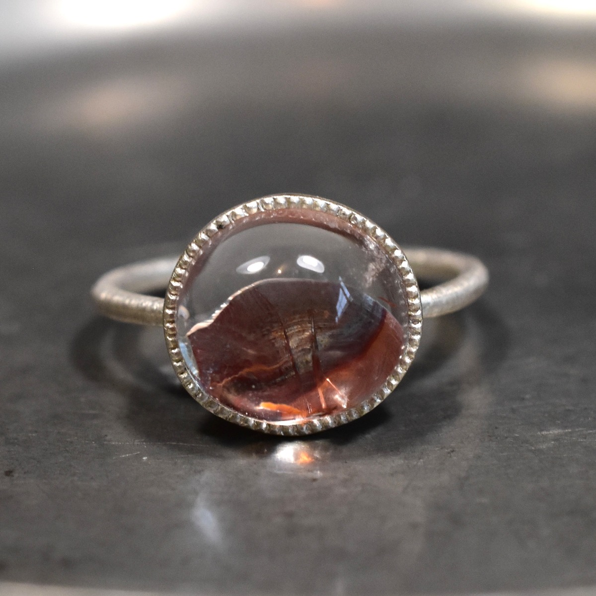 Limonite in quartz | Eto.jewelry