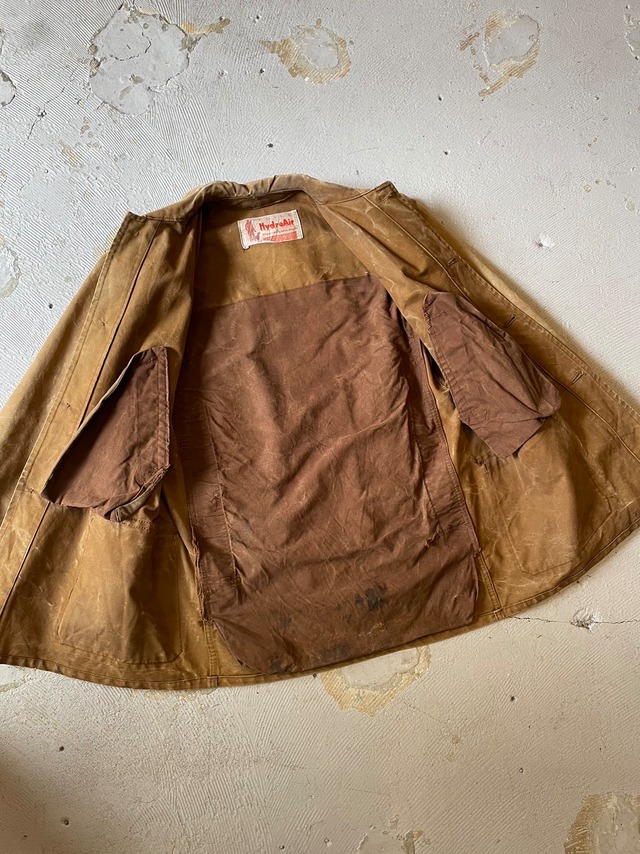 vintage ~40's French hunting jacket cotton canvas 動物ボタン | vintage ...