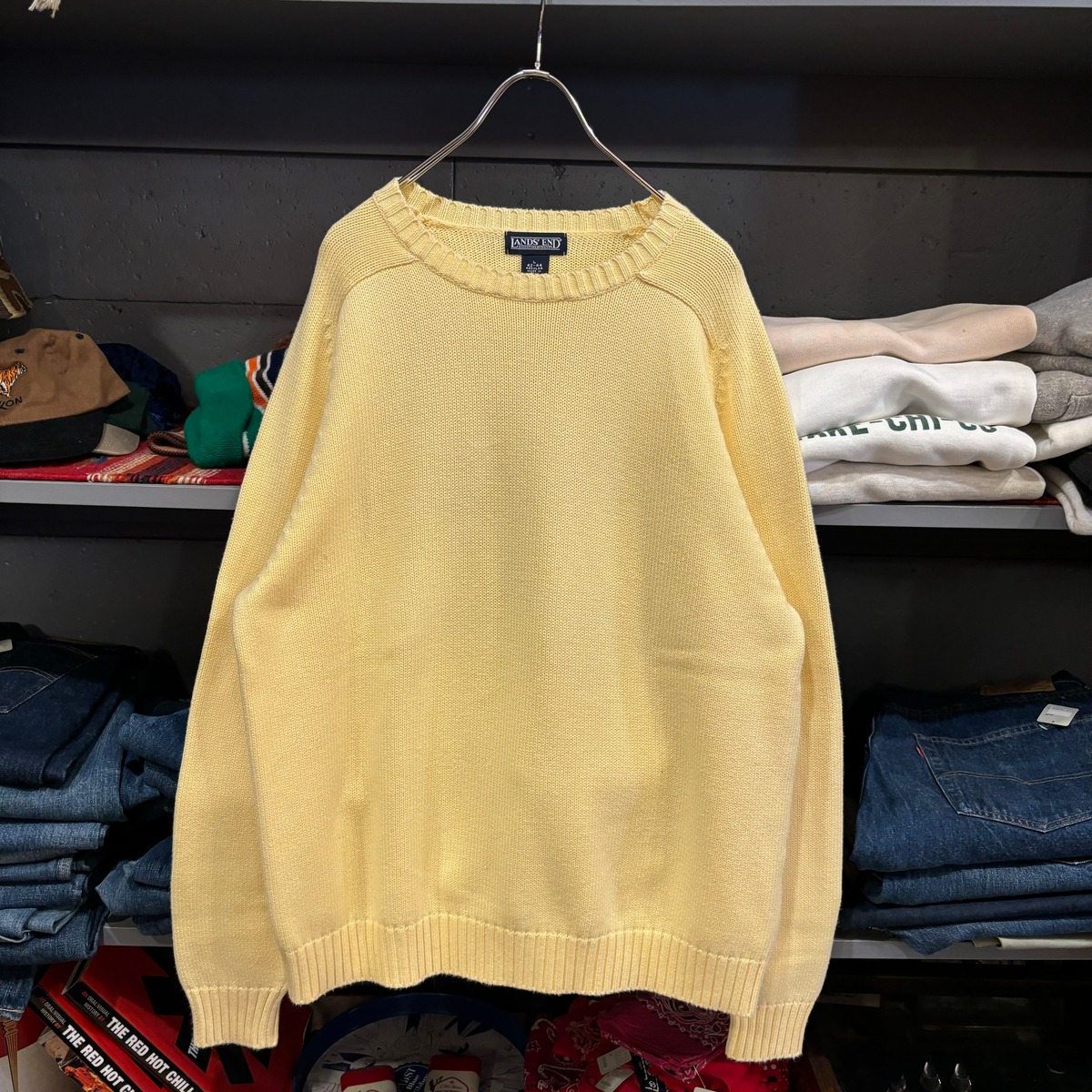 LAND'S END Cotton Knit Sweater | VOSTOK