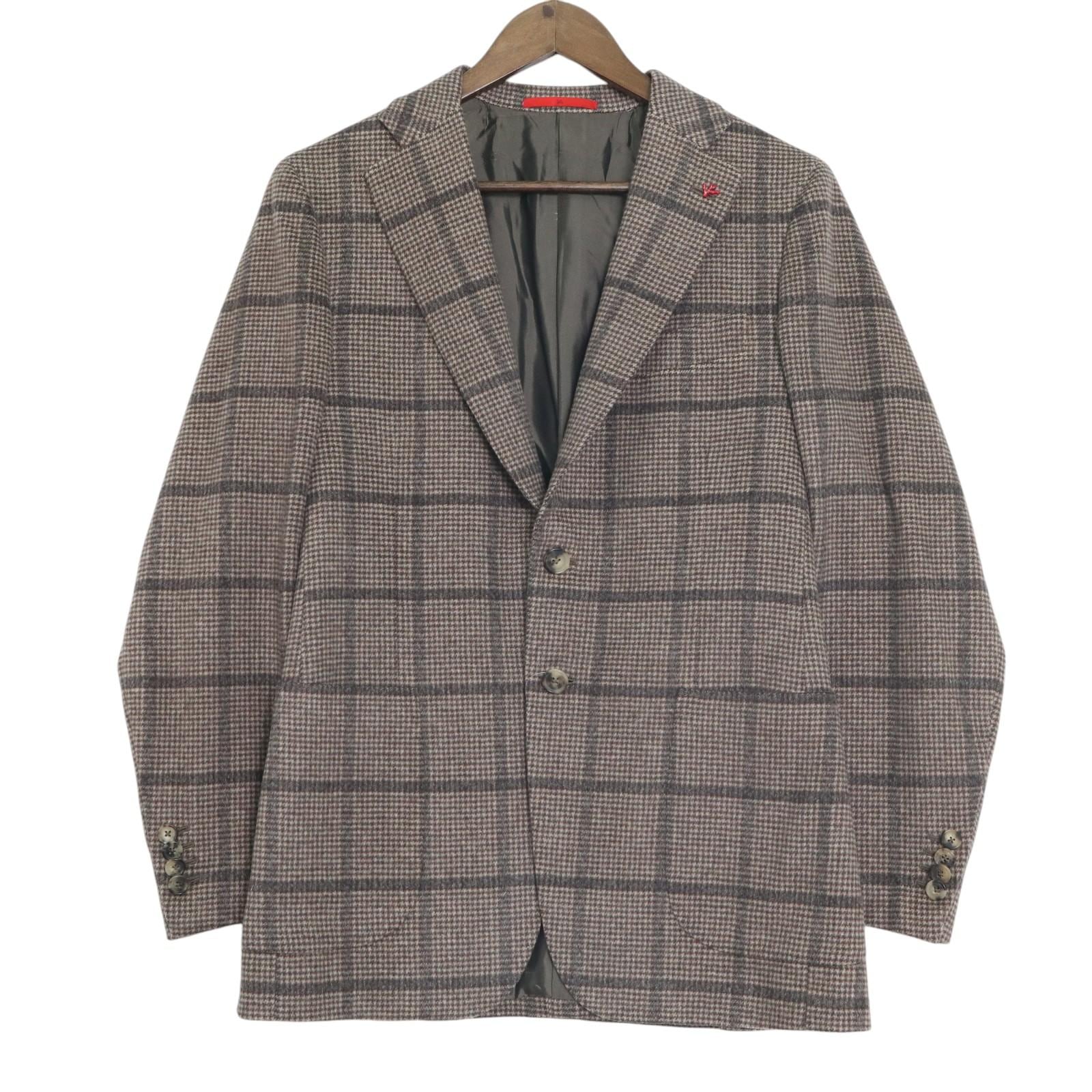 ISAIA WOOL CHECK JACKET《46》 | safarionline