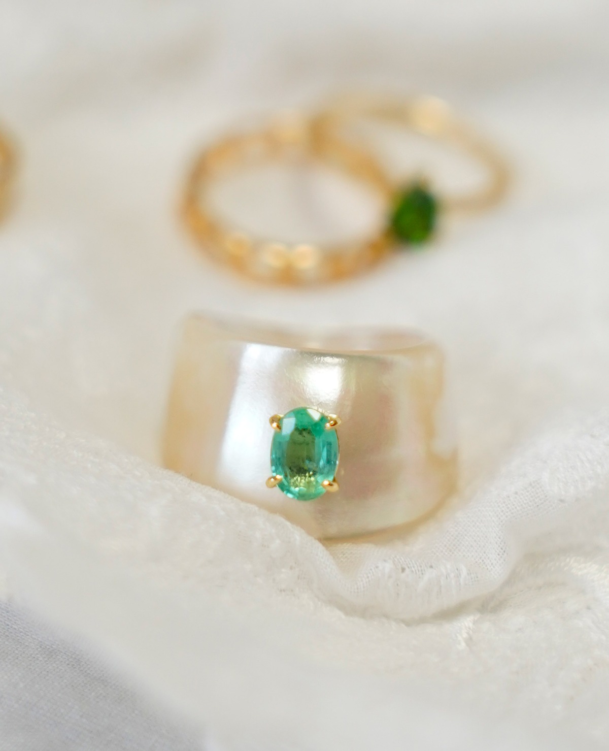 （K18）Thalatta Ring(Emerald) | Thalatta