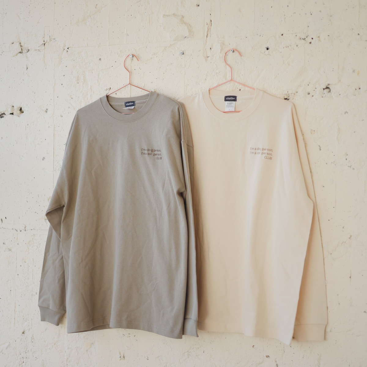 【ロンT オーバーサイズ】刺繍 秋カラー ワンポイント トップス レディース メンズ ユニセックス おしゃれ 新色 綿100％ | sloth+