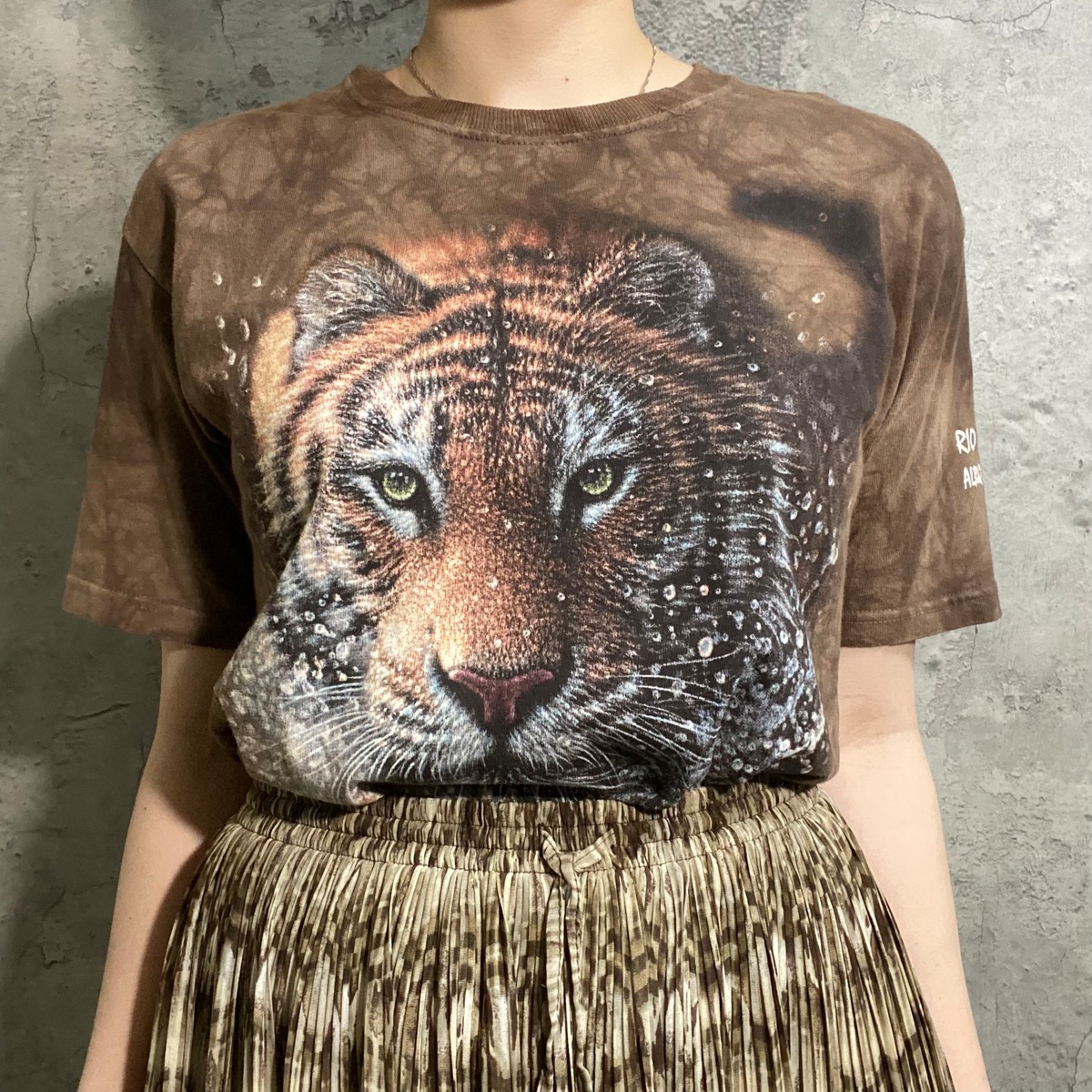 THE MOUTAIN tie dye tiger print tee | deniz.