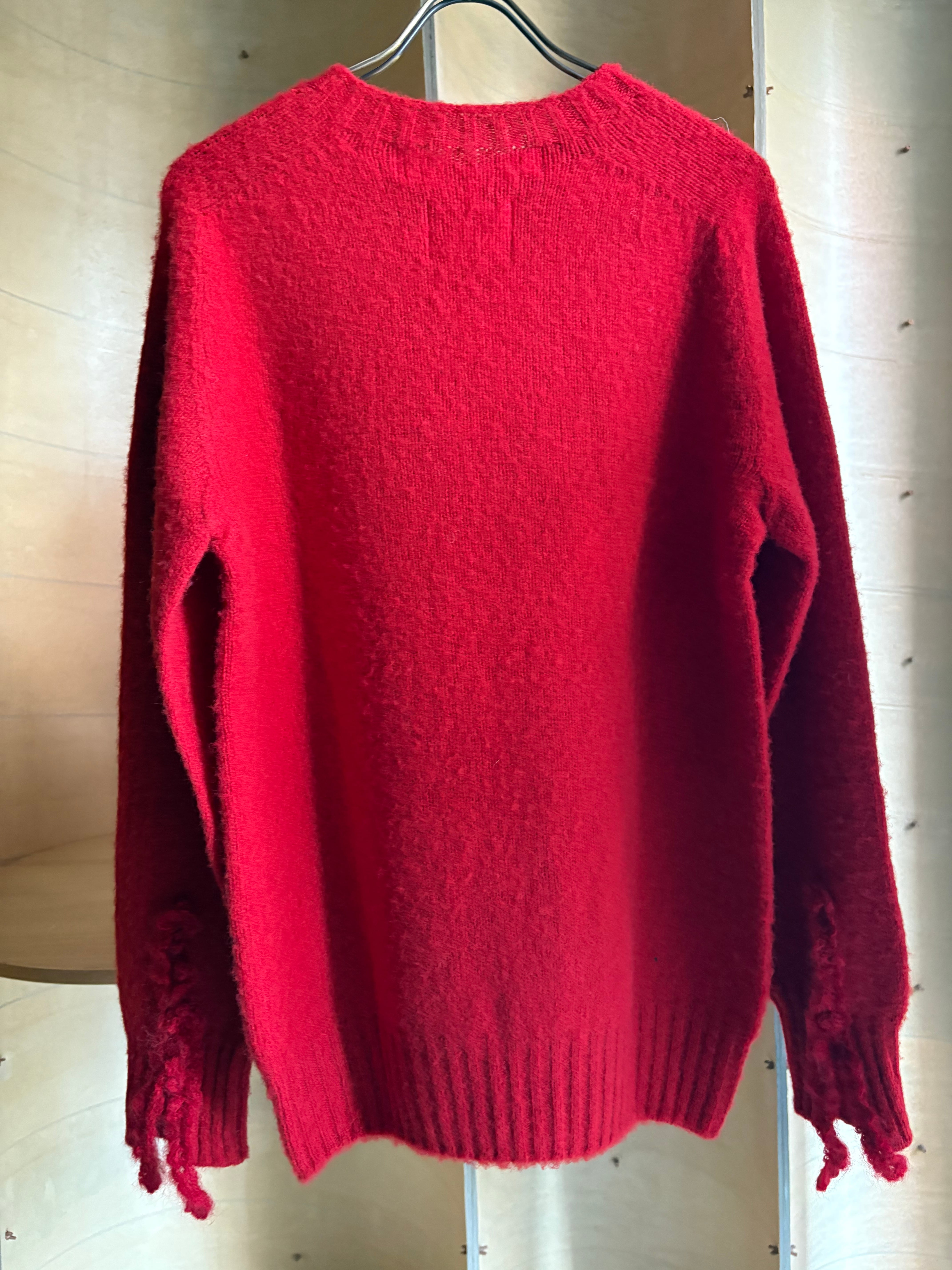 tao ESK シェットランドウール天竺×エジング手編ニット | SIX6