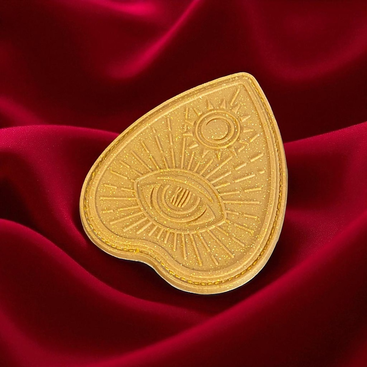 【即納】[Thirteen Systems] Pot O' Gold Ouija Planchette PVC Patch - Glitter Gold | Bala del Diablo