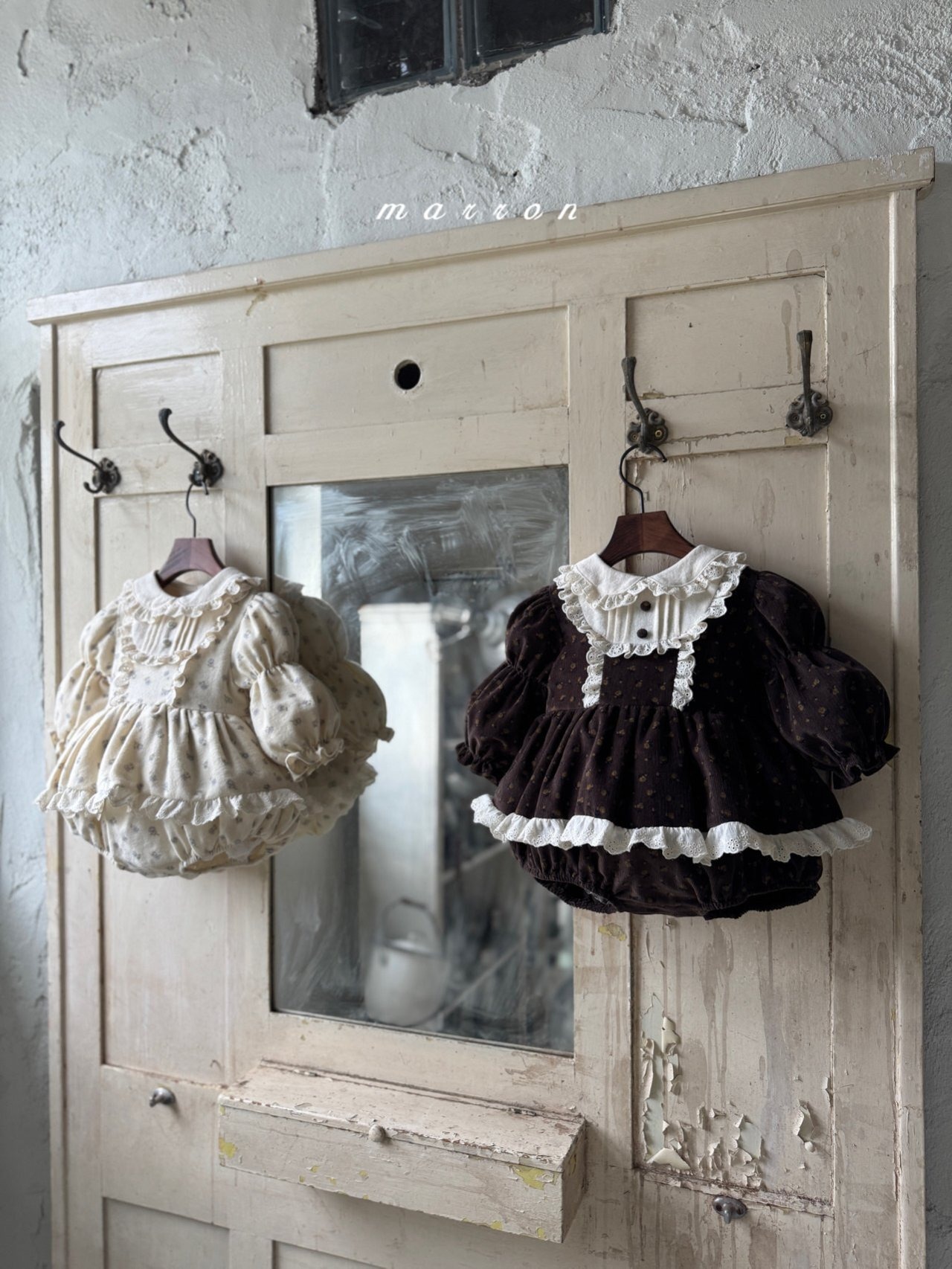 【即納】Rose rompers / marron | HAON