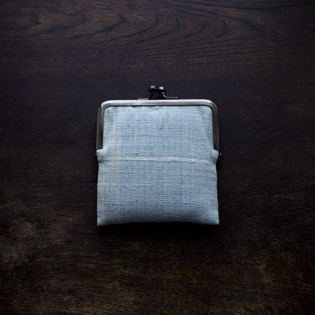 しかくいがまぐち（藍） | 丹波布 -Tamba nuno -｜ムラカミ染織