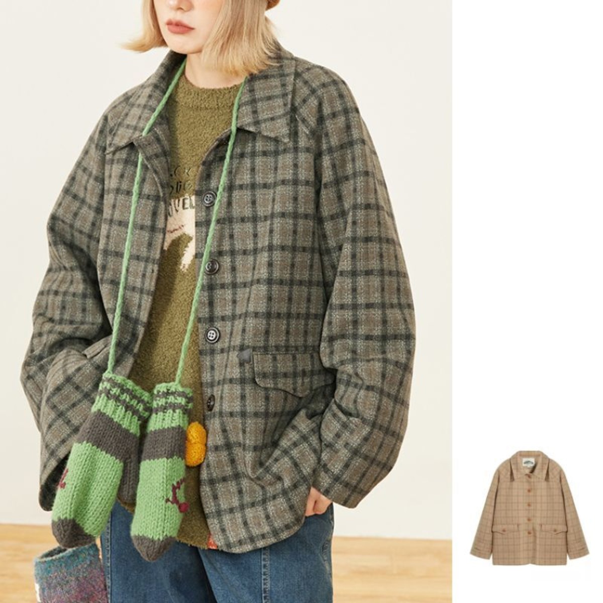 Check pattern jacket M13778 | Monoqlo+