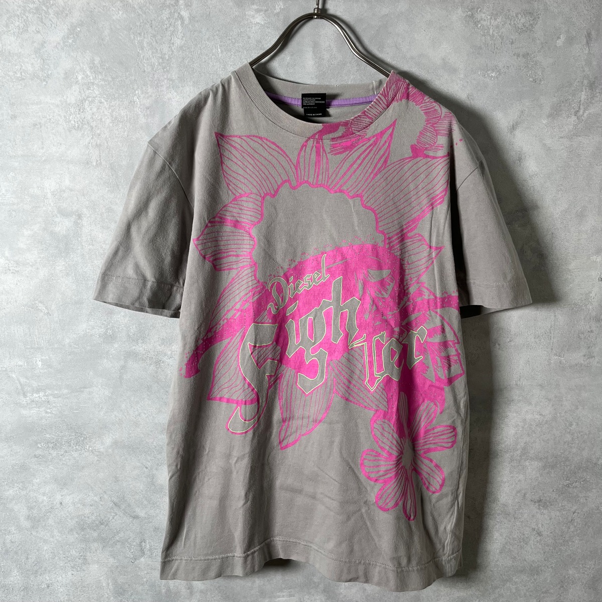 #5087 "DIESEL" flower print T-shirt | potty