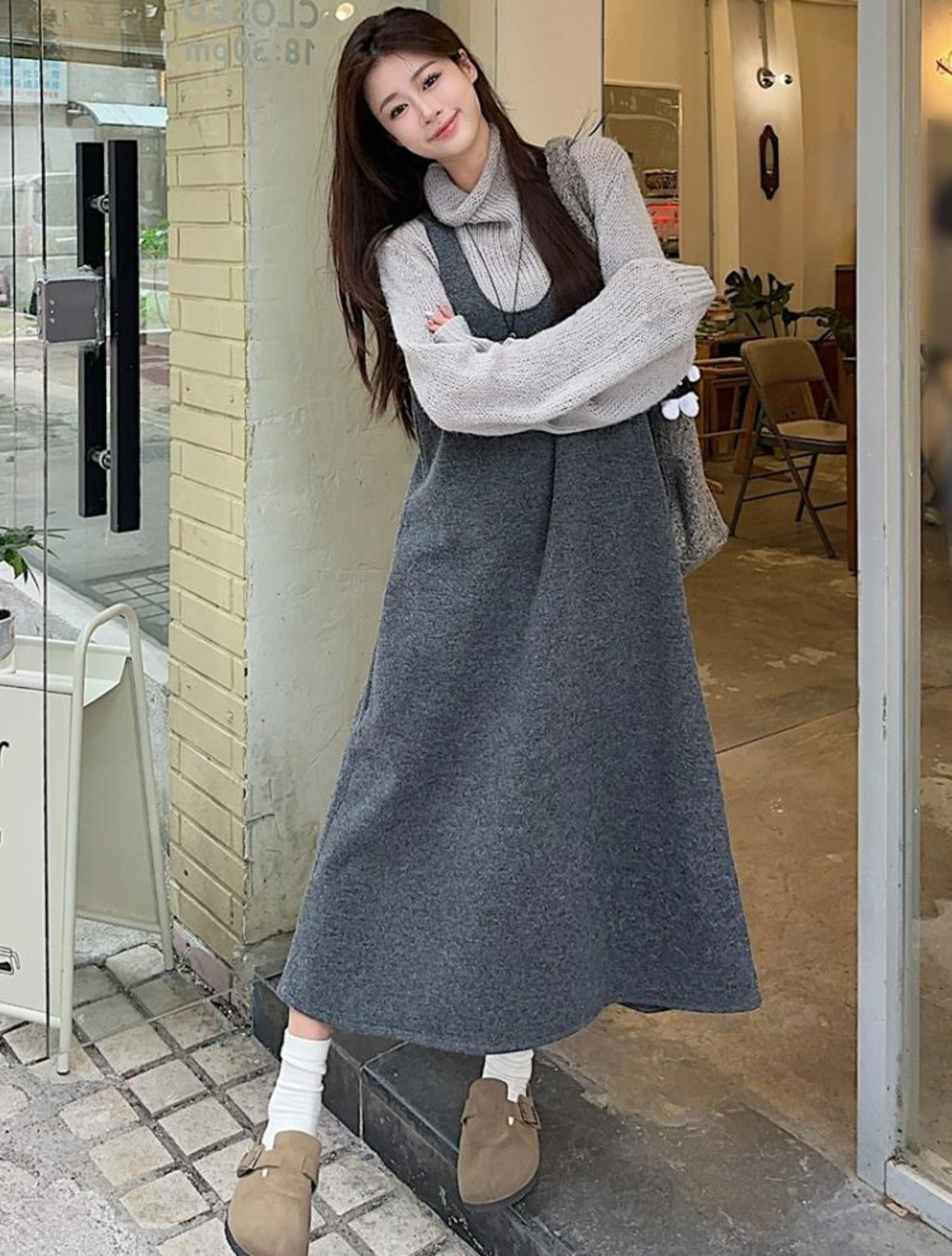 レディース ハイウエスト 袖なし ロング ワンピース 台型スカート セット | HapiHapi style