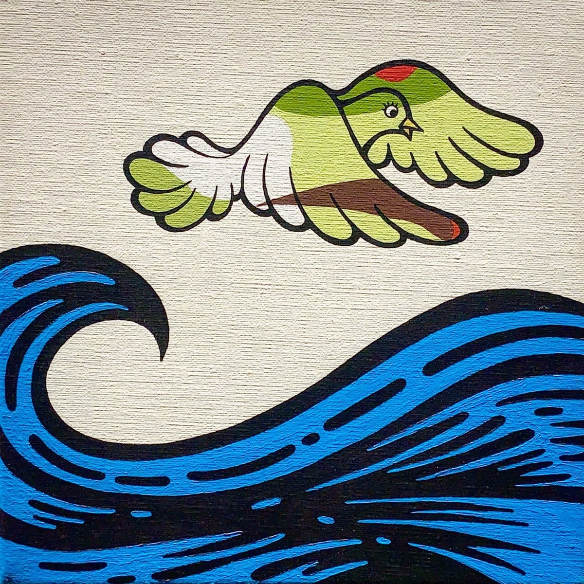 bird wave / 200mm x 200mm | ICBA.SHOP