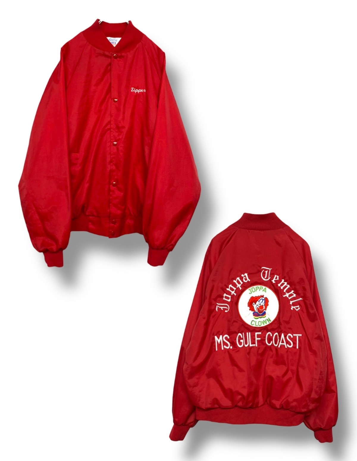 80’s “JOPPA CLOWN” Embroidery Nylon Stadium Jacket「Made in USA」 | RENGA ...