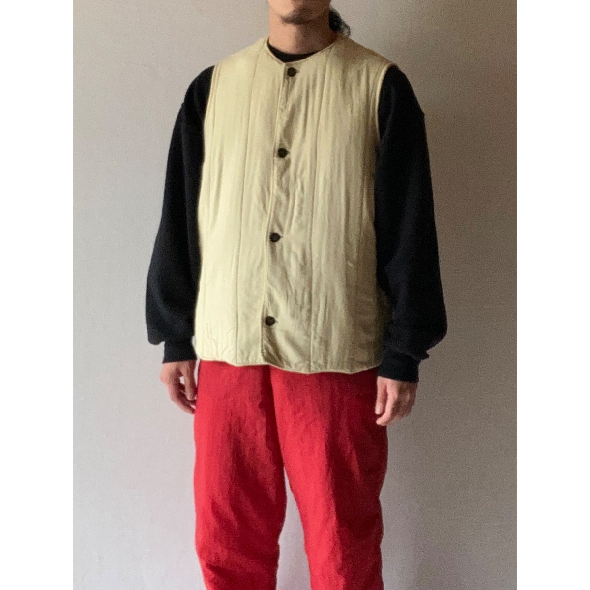 czech army reversible padded vest | used & vintage WATARU