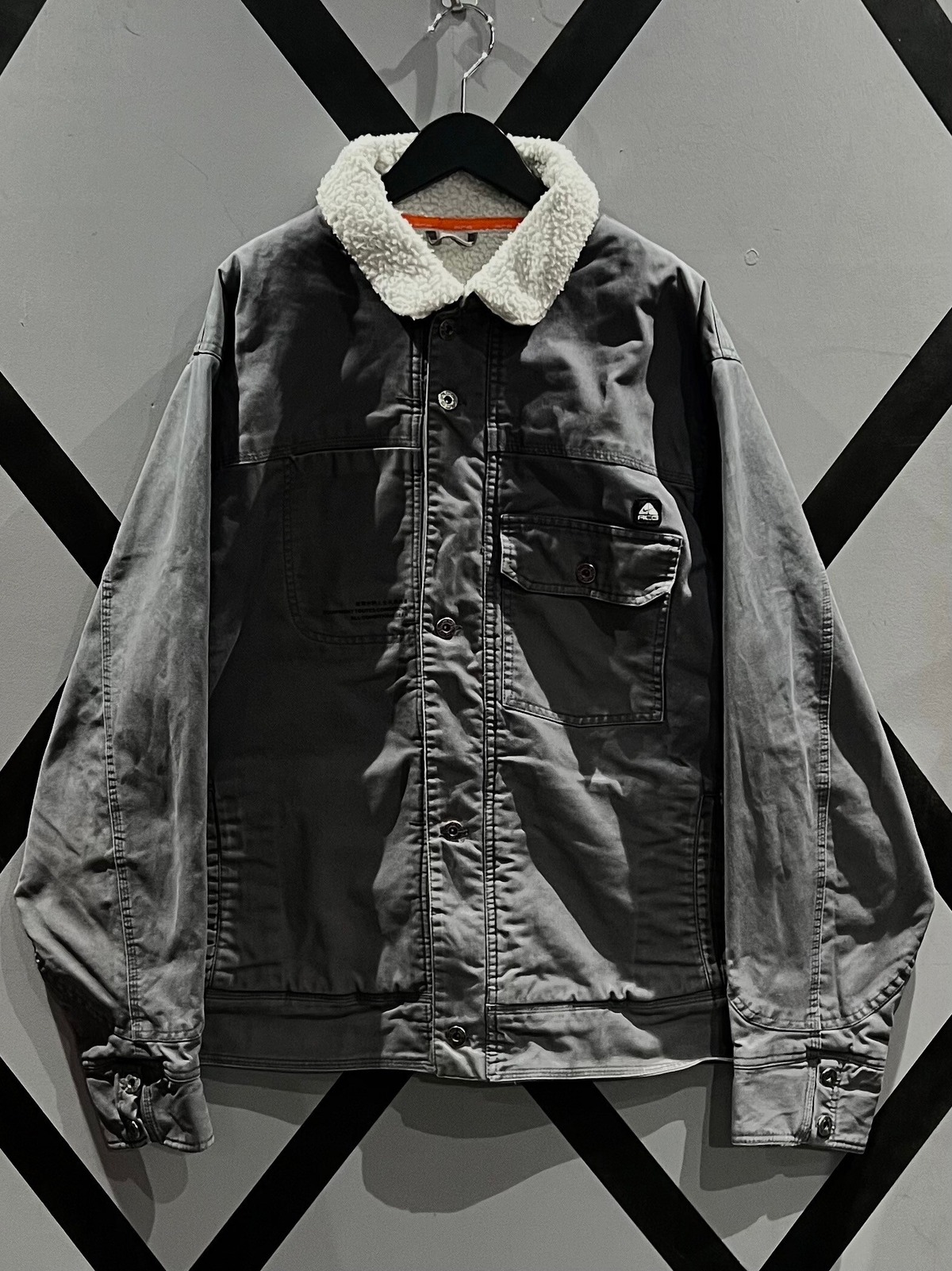 【X VINTAGE】 "NIKE" "ACG" Glay Color Vintage Loose Boa Jacket | Caka(カカ ...