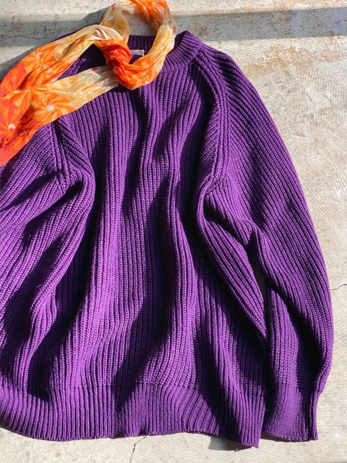 PARTNERS crew neck ridge knitting sweater〈sn231213〉 | tsumugu