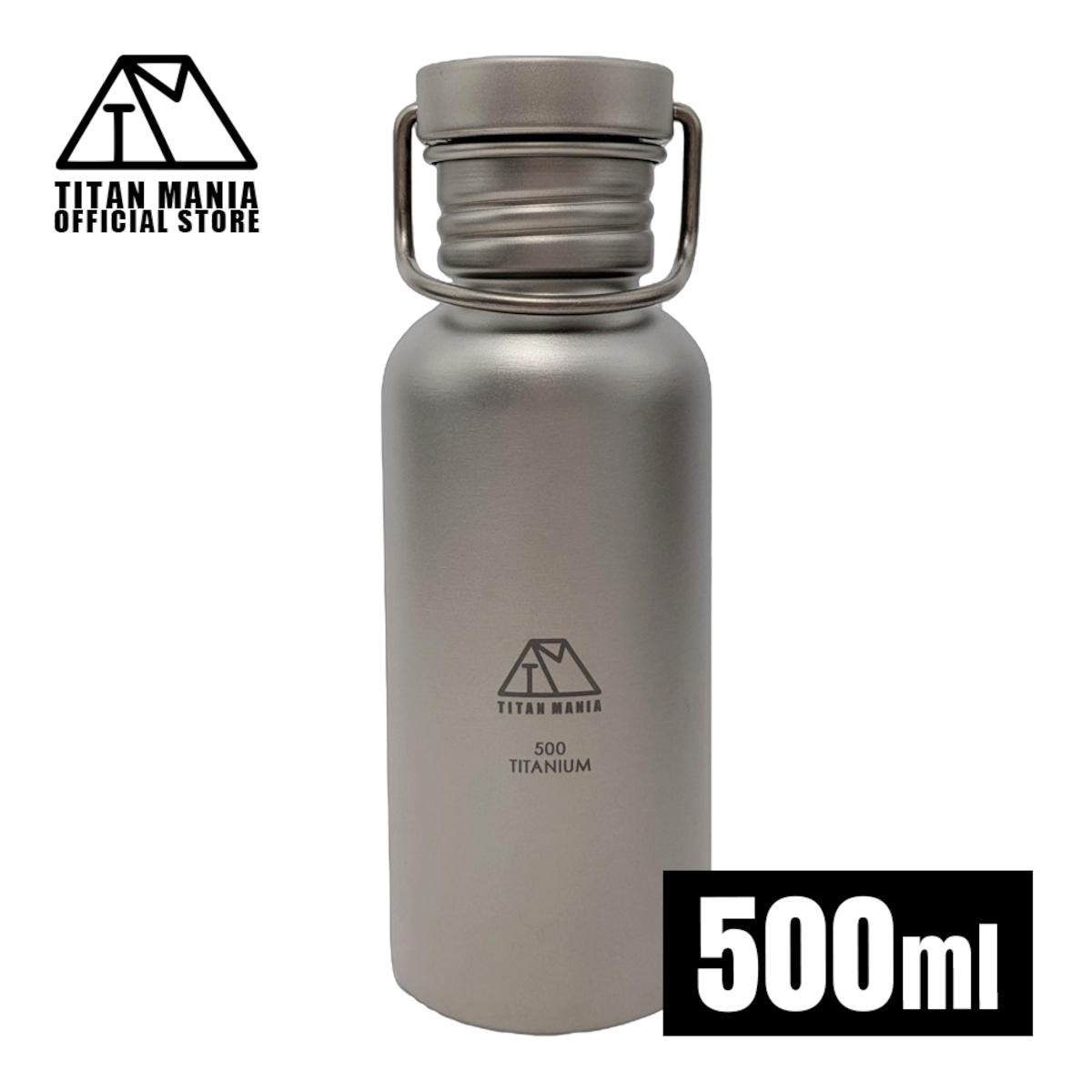 【アウトレット】水筒 ボトルマグ チタン製 S 500ml 軽量 スポーツボトル マグボトル 直飲み 錆びない 広口 割れない 登山 自転車 ...