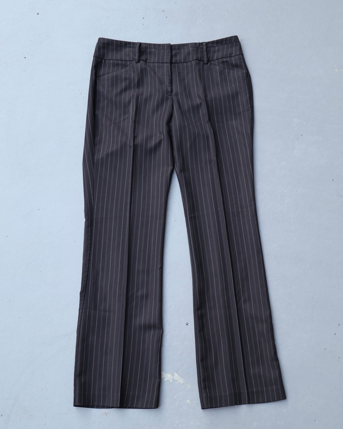 wide straight stripe slacks | blendmarket