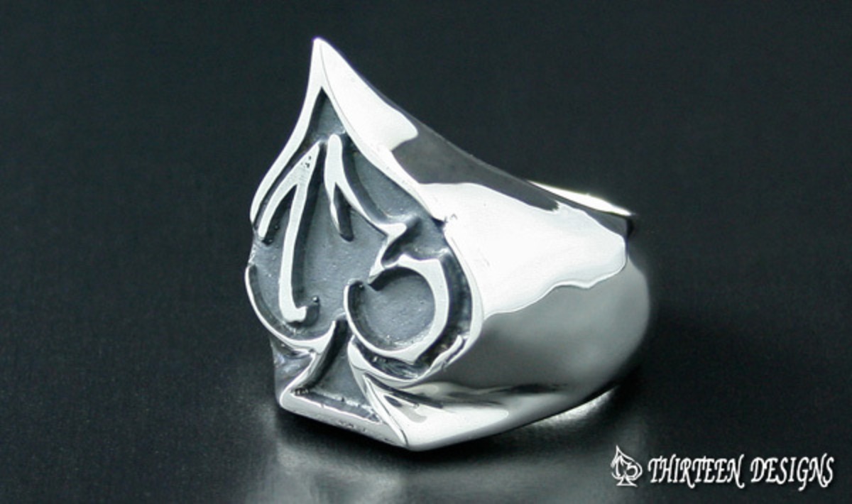 THIRTEEN DESIGNS サーティーンデザインズ KR-24L LARGE 13 SPADE RING ...