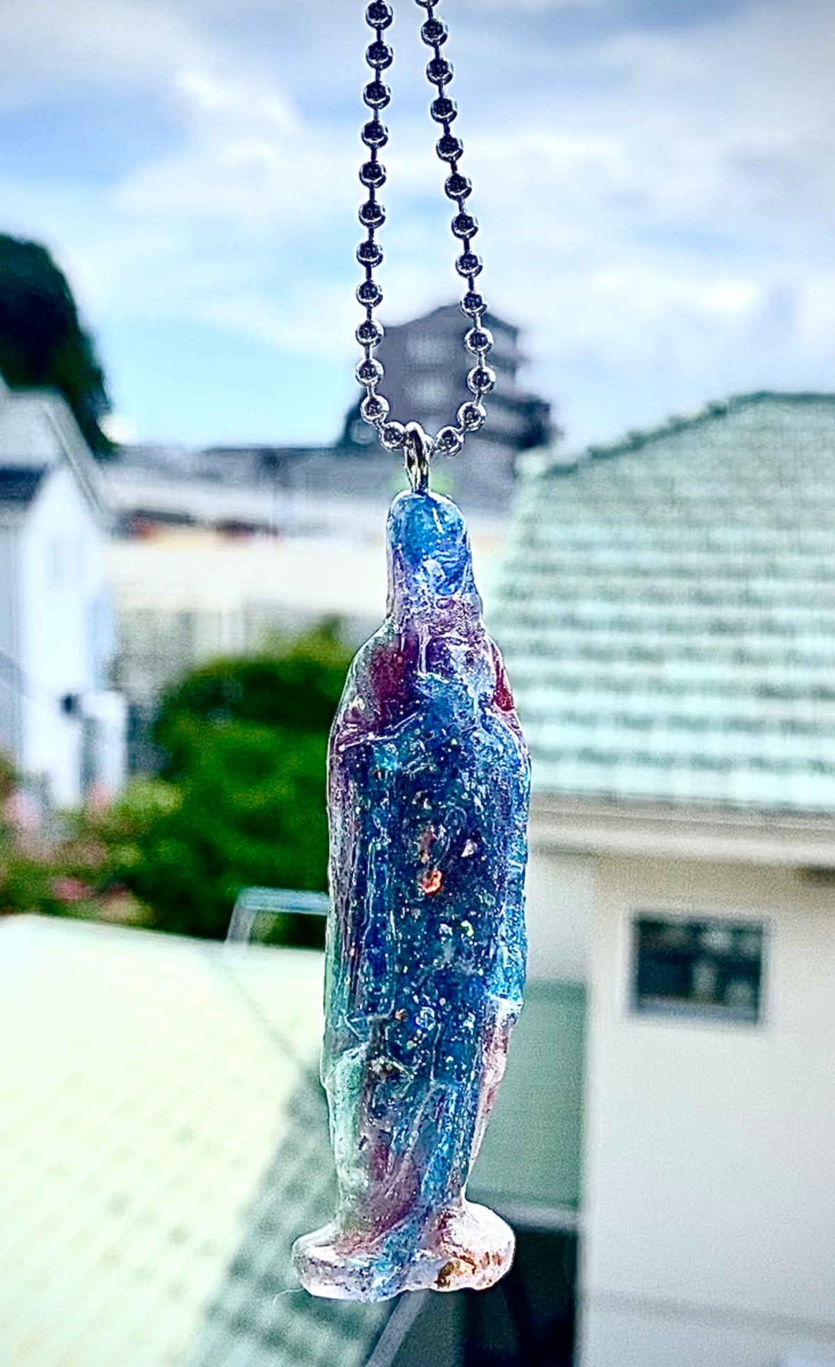 Good luck Maria wine red x sky blue | Heimer’s