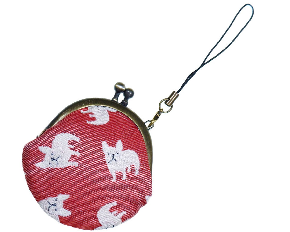 【Iruyoサイト限定】ミニがま口ストラップ フレンチブルドッグ レッド | iruyo