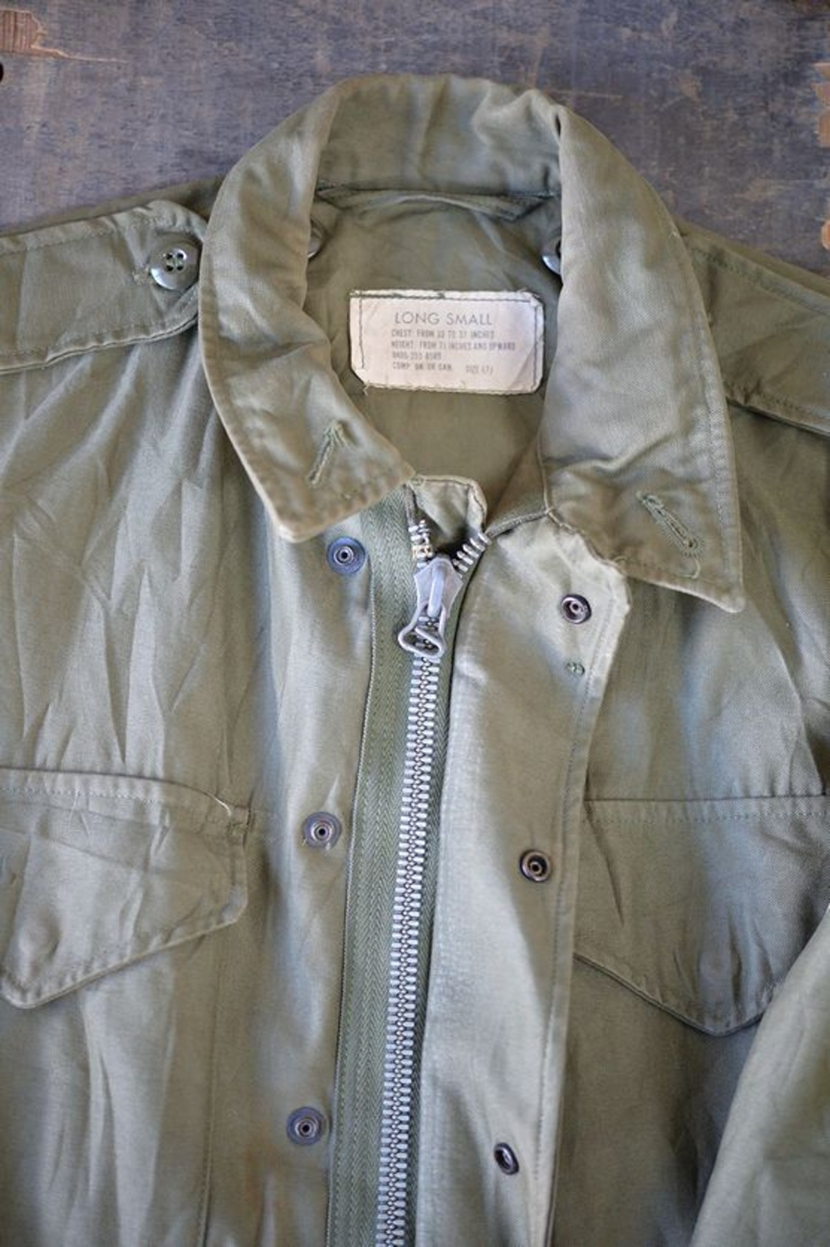 M-1951 Field jacket OG-107 1963 Small collar | EXTRA'S GARMENT SUPPLY & CO.